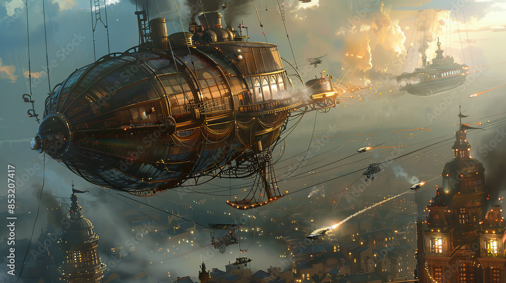 Steampunk, Retro-futurism, Victorian, Gears, Brass, Airship, Clockwork ...