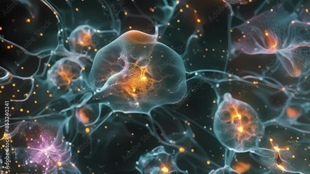 Confocal microscopy animation of cell s held together by desmosomes ...