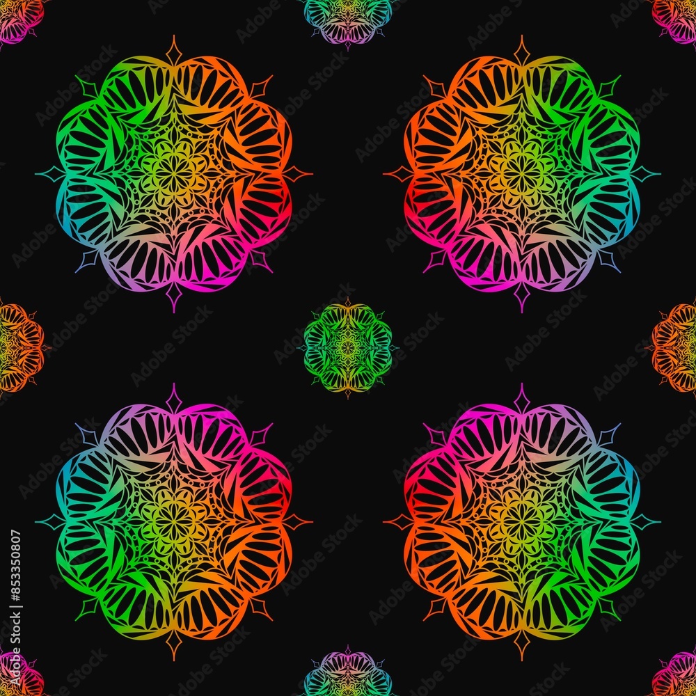 Abstract style painting, Line drawing, Circular doodle style drawing ...