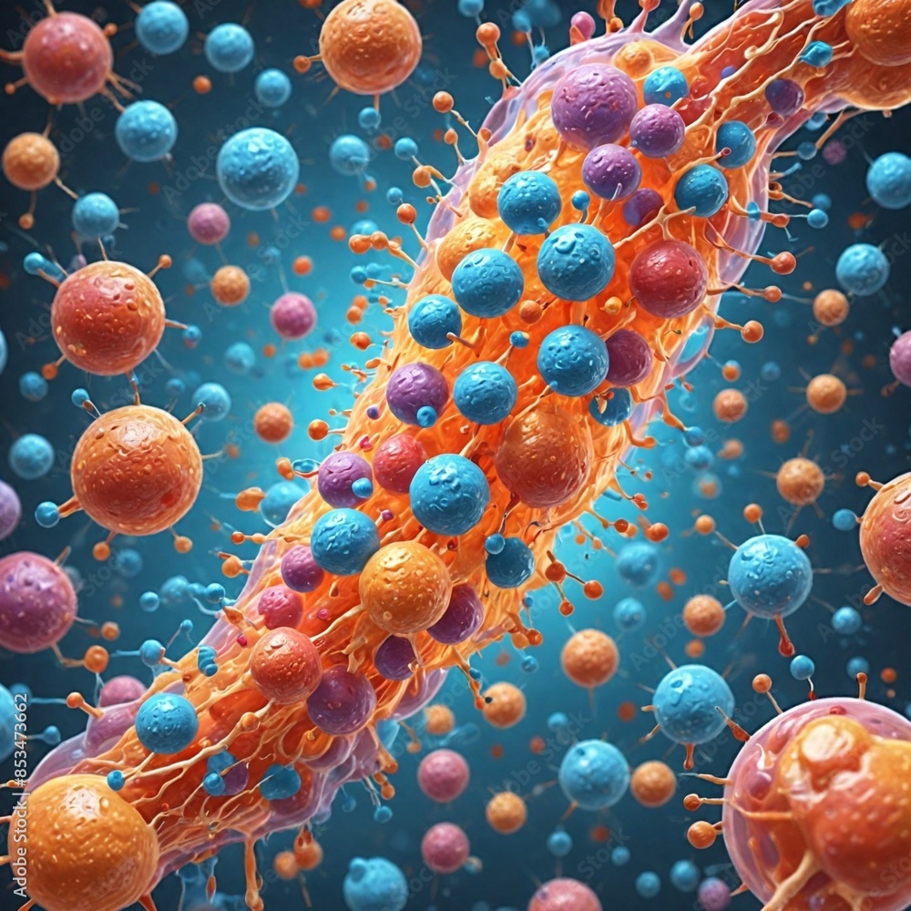 "Insulin Helping Glucose Entry: Educational 2D Illustration of Insulin ...