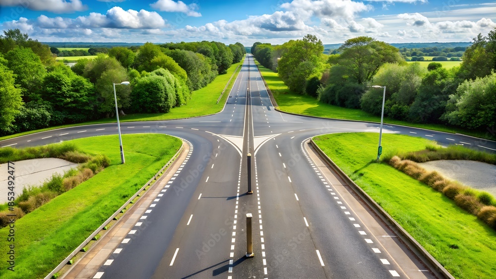 Level Road and T-Junction Intersection. Perfect for: urban planning ...