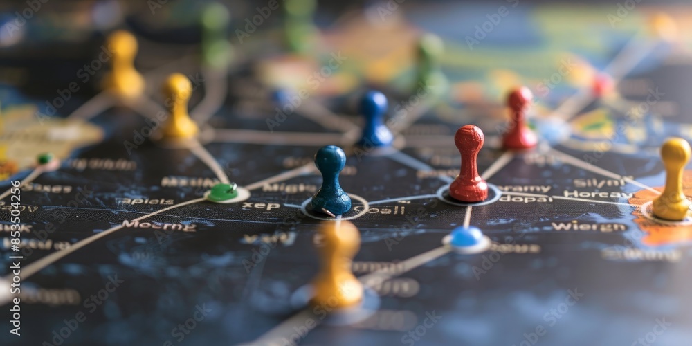 Essential key points positioned on a roadmap, guiding project teams ...