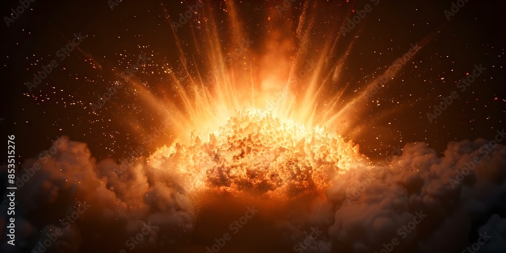 The Explosive Process of Mineral Extraction A Vivid Image of a Mining ...