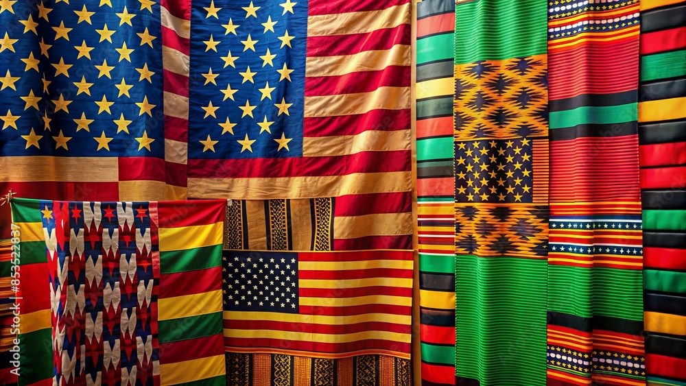 Vibrant juneteenth freedom day celebration backdrop featuring african ...