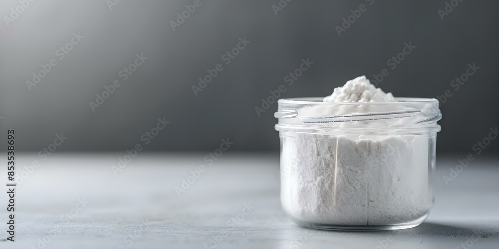 Visual representation of creatine monohydrate powder for bodybuilding ...