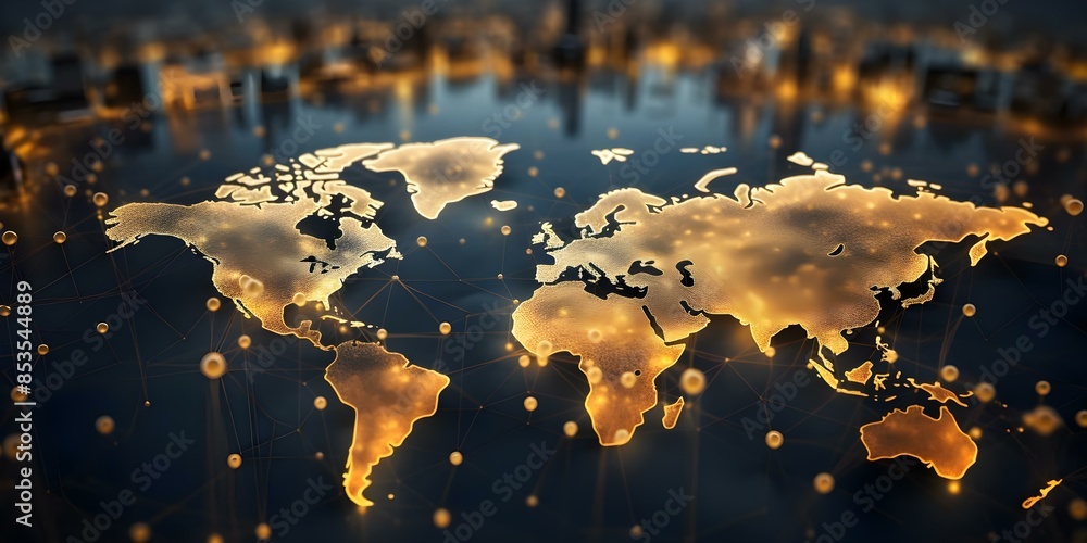 Visual representation of global population density and human habitation ...