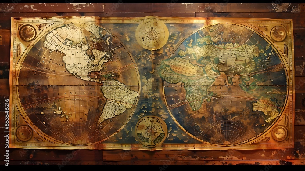 Antique Celestial Map Revealing Extraterrestrial Locations of the ...