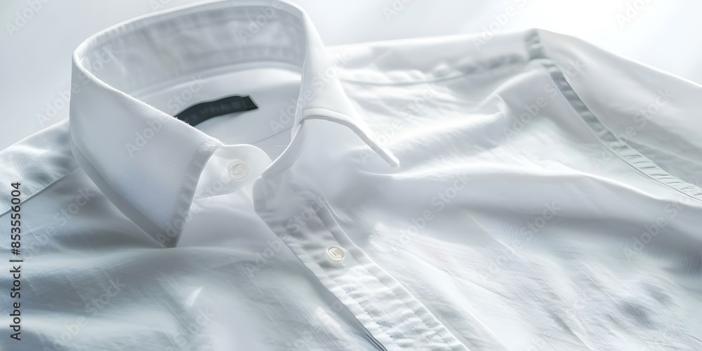 Mockup image showing detailed design of a white shirt for men. Concept ...