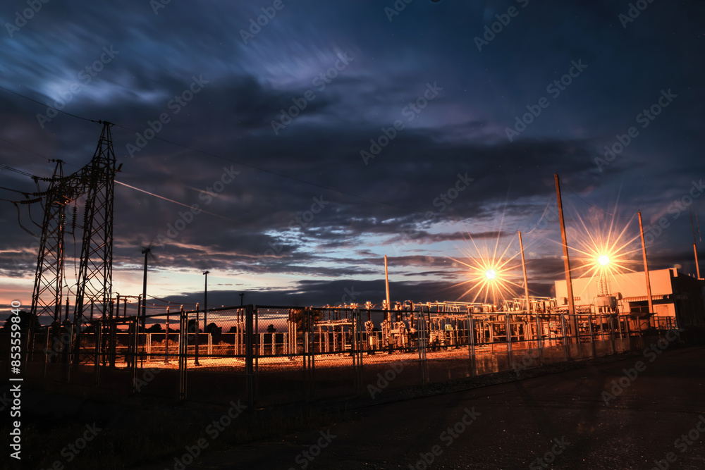 Infrastructure of electrical substation distributing renewable energy ...