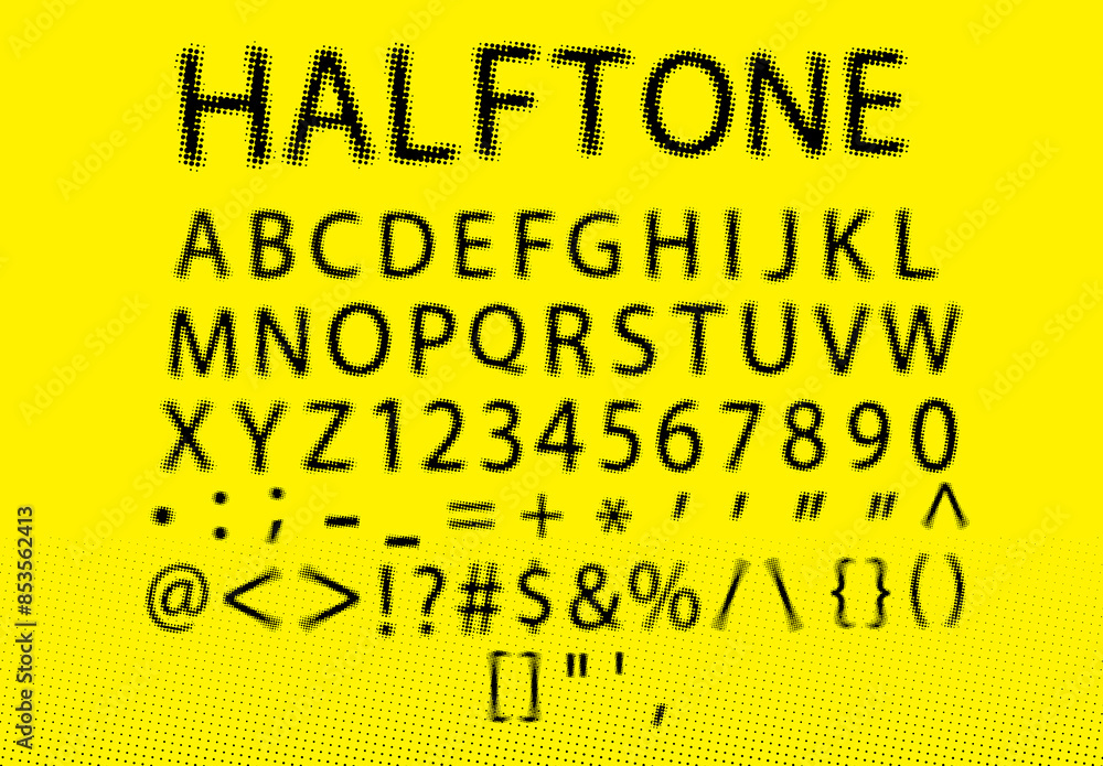 Halftone Funk Alphabet Set Stock Template | Adobe Stock