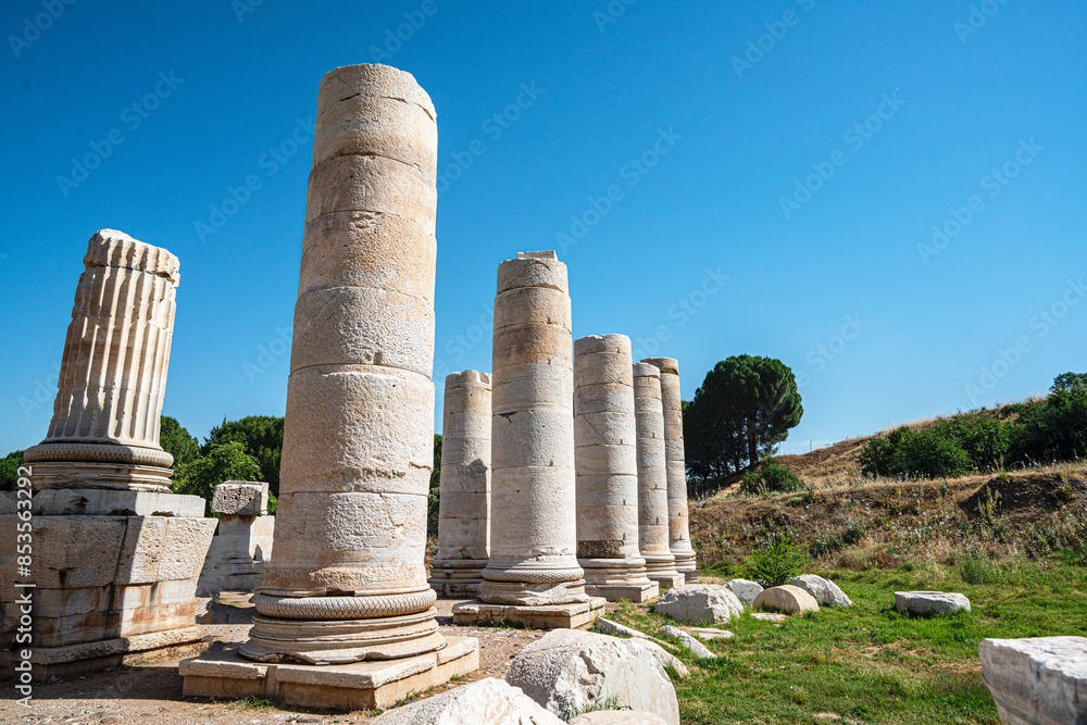 Scenic views of the Temple of Artemis at Sardis, the fourth largest ...