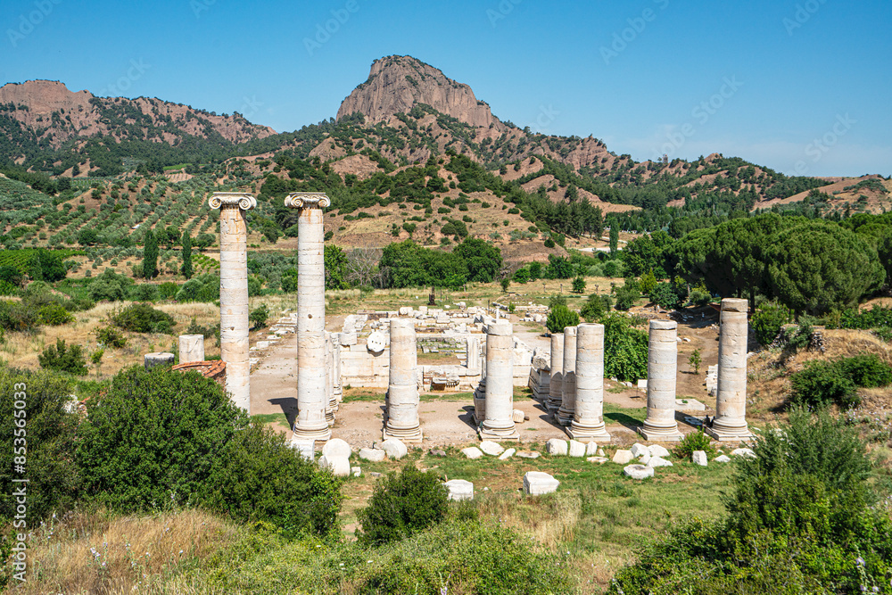 Scenic views of the Temple of Artemis at Sardis, the fourth largest ...