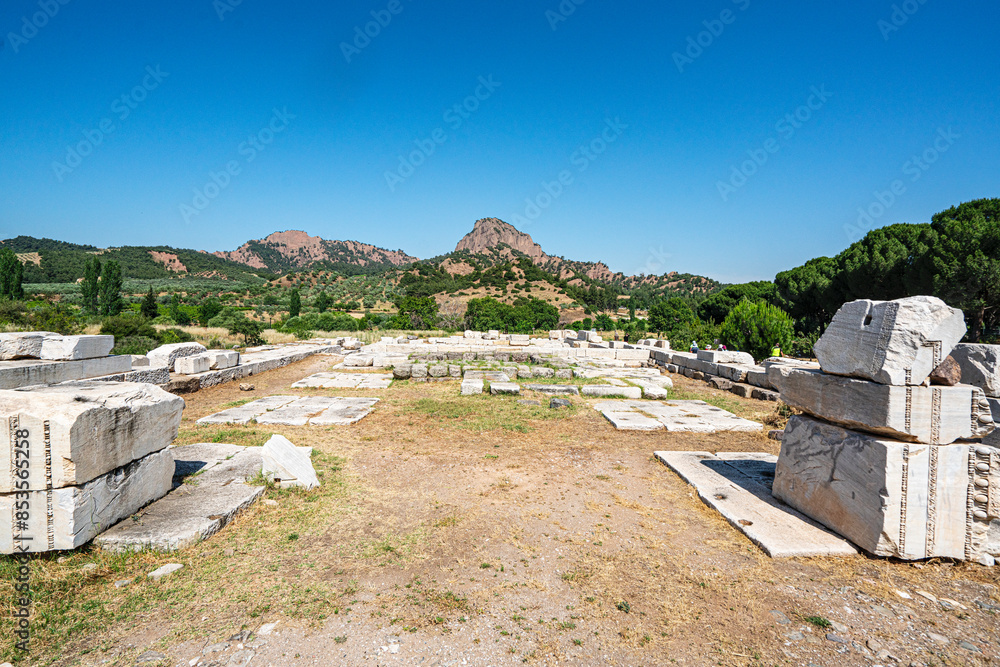 Scenic views of the Temple of Artemis at Sardis, the fourth largest ...