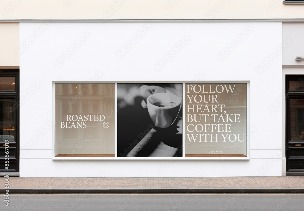 Shop Billboard Mockup With Generative AI Stock Template | Adobe Stock