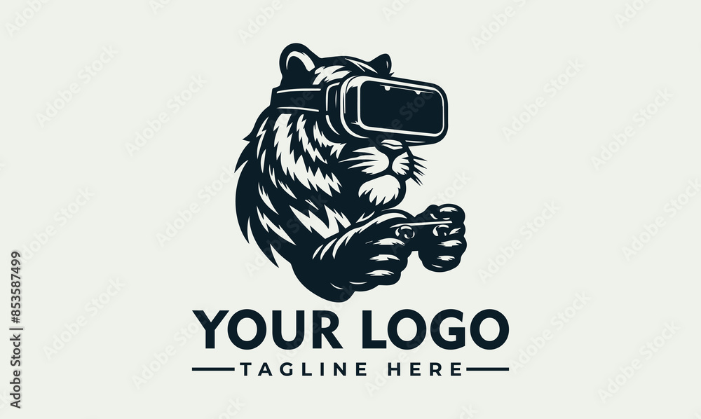 Tiger VR Vector Logo Enter the World of Endless Possibilities with Your ...