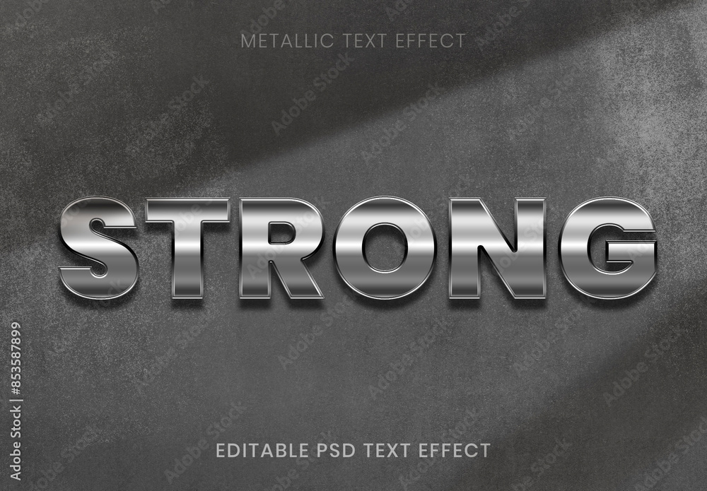 Metallic Text Effect Design Stock Template | Adobe Stock