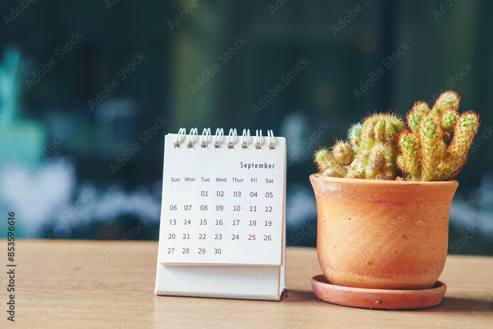 2024 Calendar desk placed on business office table. Desktop Calender ...