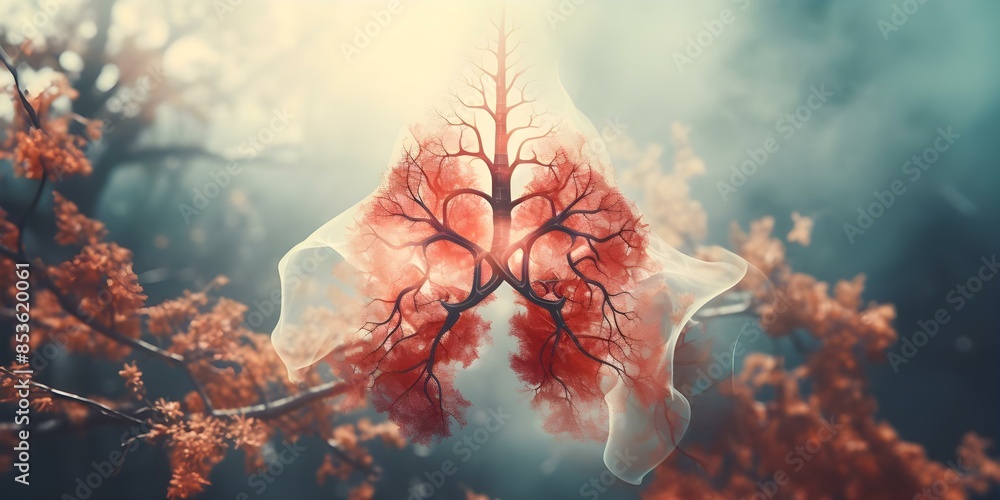 Image showing lung with fluid obstruction illustrating pulmonary edema ...