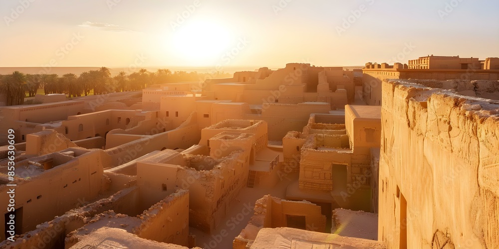 Aerial Perspective of Ancient Babylon in the Biblical Era. Concept ...