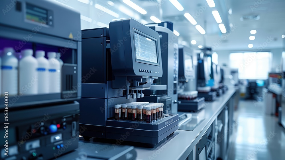 Modern Laboratory with Automated Testing Machines. Modern laboratory ...
