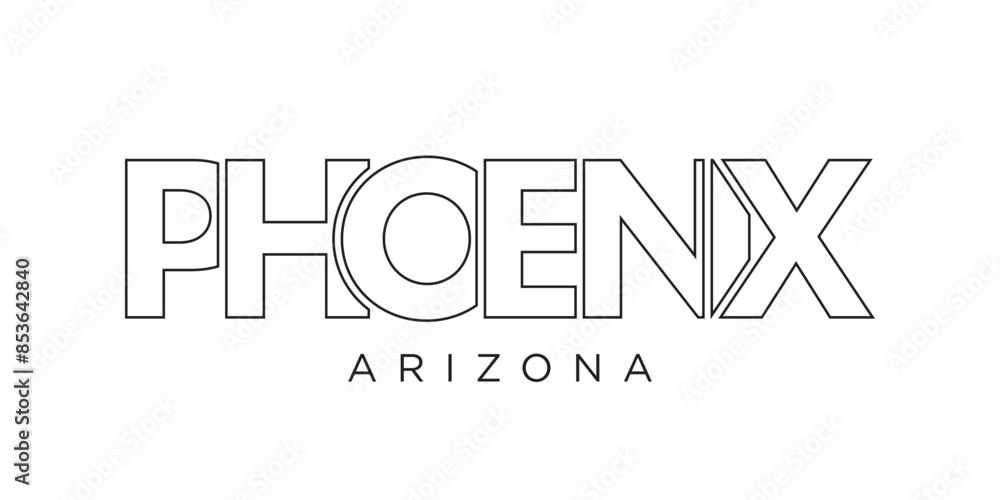 Phoenix, Arizona, USA typography slogan design. America logo with ...