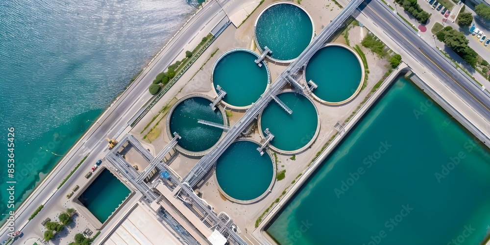 Aerial Perspective of the Largest Water Desalination Plant in Hadera ...