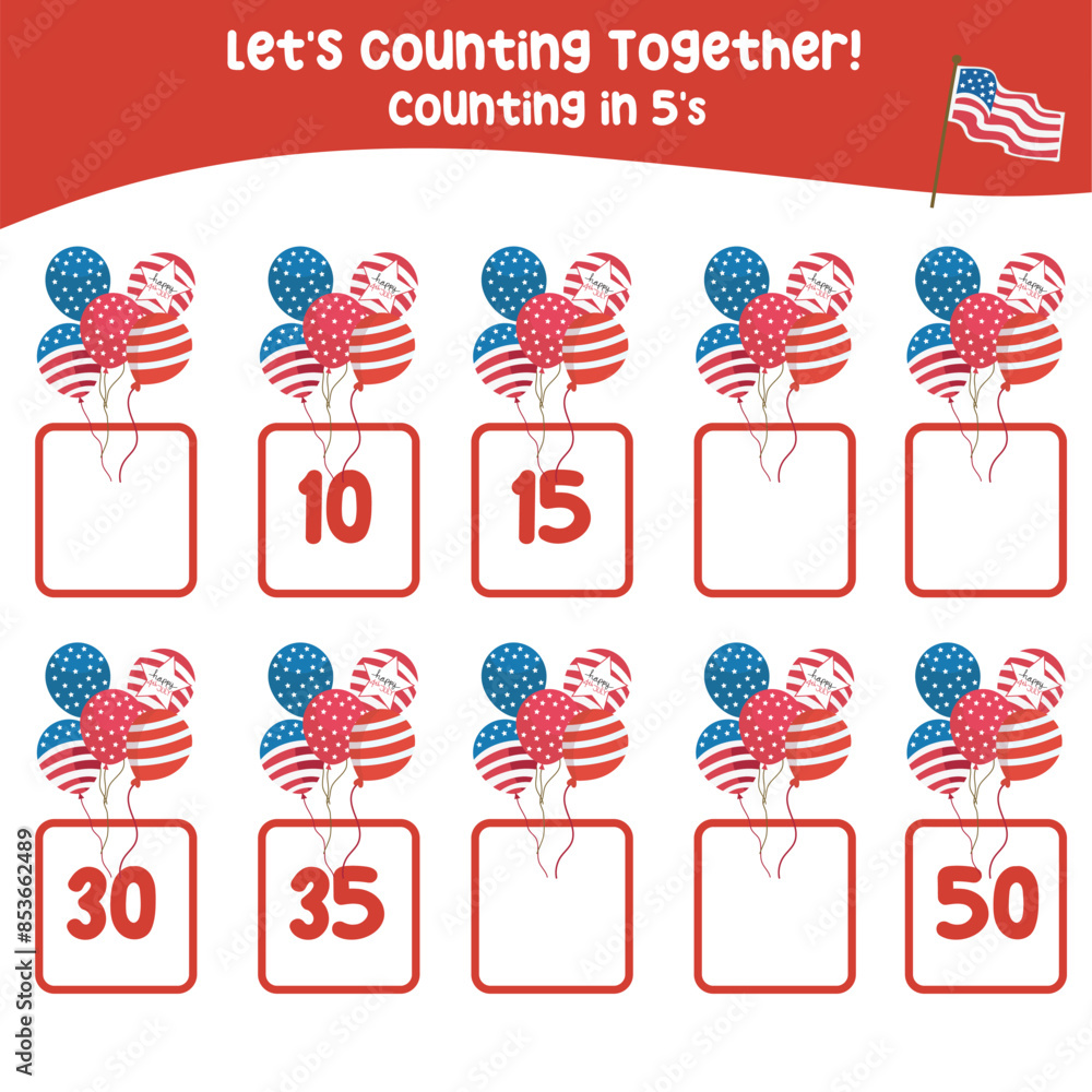 Mathematic counting worksheet. Math activity, count and write the ...