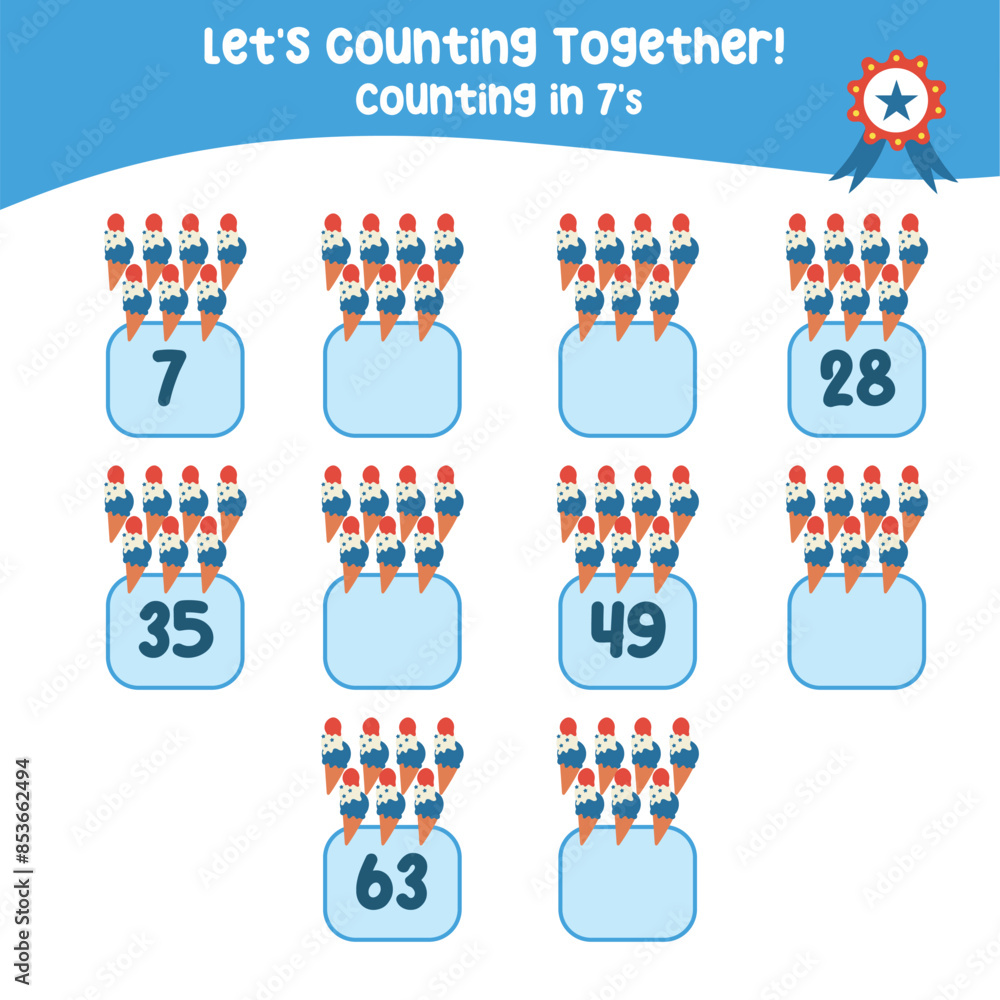 Mathematic counting worksheet. Math activity, count and write the ...