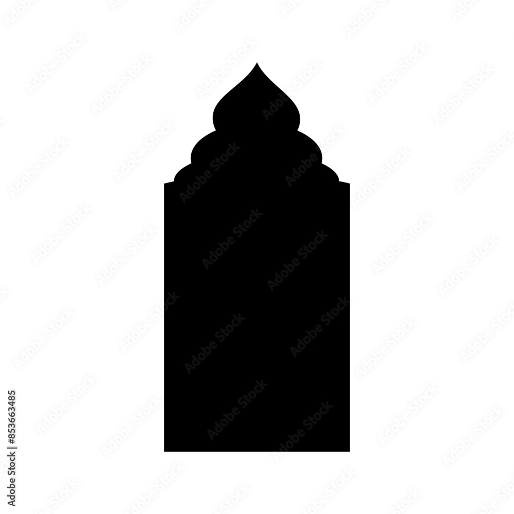 Arabian window icon vector. Window illustration sign. Arabic style ...