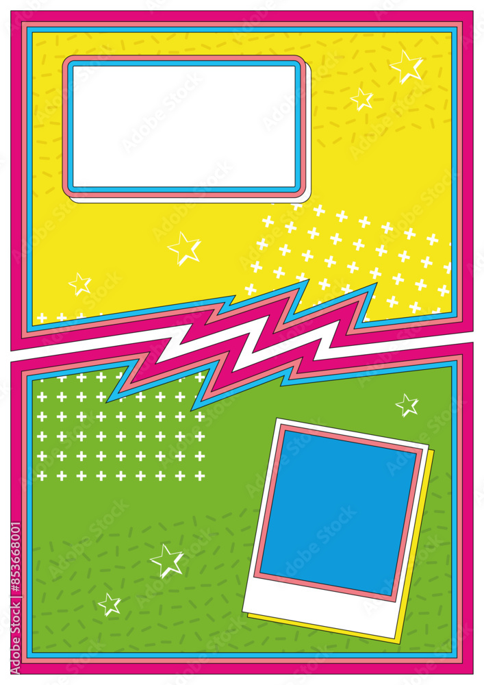 1980s - 1990s Background, Vintage Style Poster Template, Colorful ...