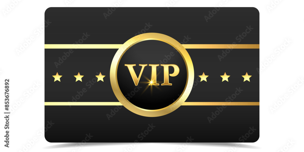 Vip label. Vip. Tag. Voucher. Gift card. VIP Invitation. Golden VIP ...