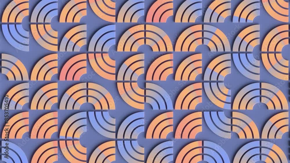 3d Rendering Loop Animation Consisting Of Abstract Undulating Lines