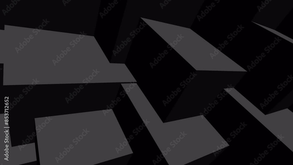 Background of Geometric Shapes.Seamless loop animation. 3d pattern ...