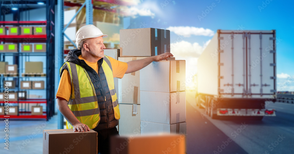 Man logistician. Logistics company specialist. Logistician near ...