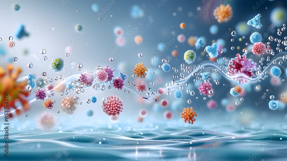 A breakthrough in nanomedicine depicted by a detailed illustration of ...