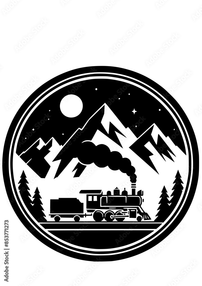 Train SVG, Steam Locomotive SVG, Railway SVG, Mountains SVG, Locomotive ...