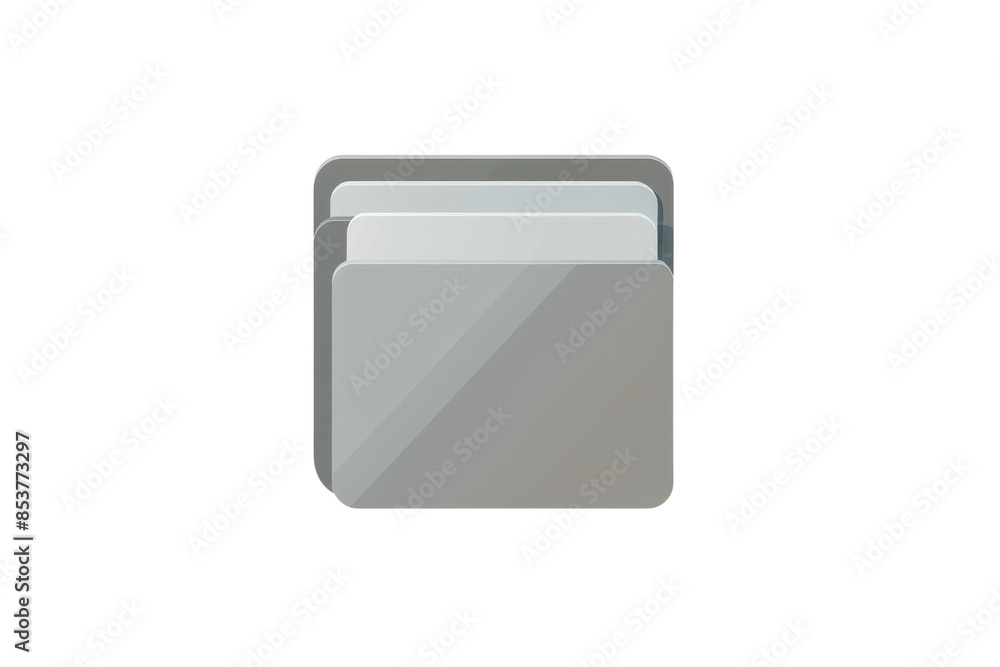 Illustration of a grey folder icon with a minimalist design ...