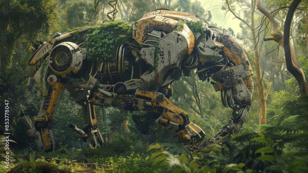 Photos of 3D, images of various futuristic robot animals. Stock ...