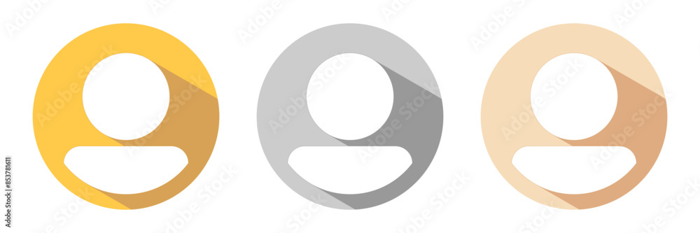 set of gold, silver and bronze membership icons. profile symbol. trendy ...