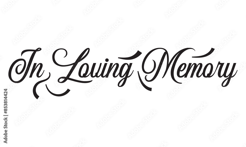 In loving memory handwritten typography lettering. Happy Valentines Day ...