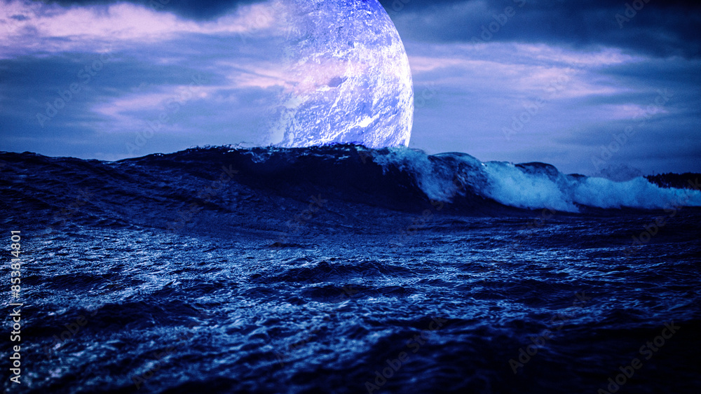 outer world beautiful scenery, wonderful alien landscape digital ...