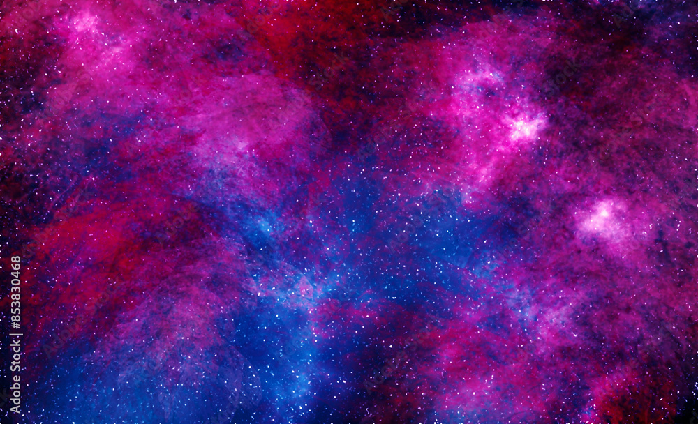 Colorful red and blue space nebulas with countless stars, space ...