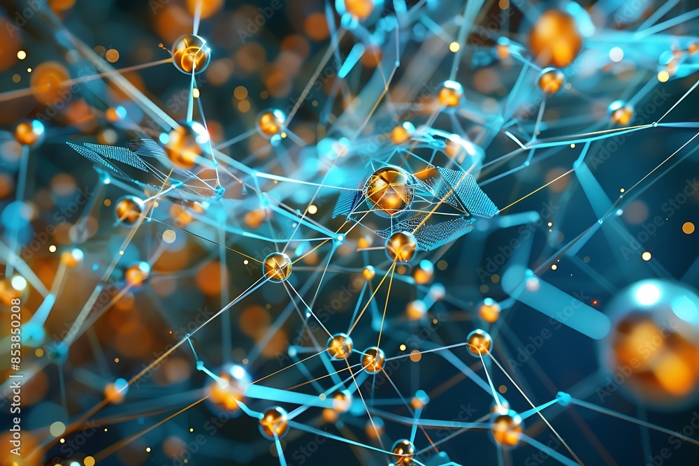 A nanotechnology-based energy storage system, visualized as a complex ...