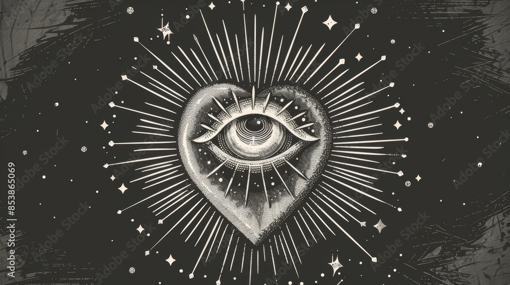 Intuitive hand drawn isolated modern illustration of God's all-seeing ...