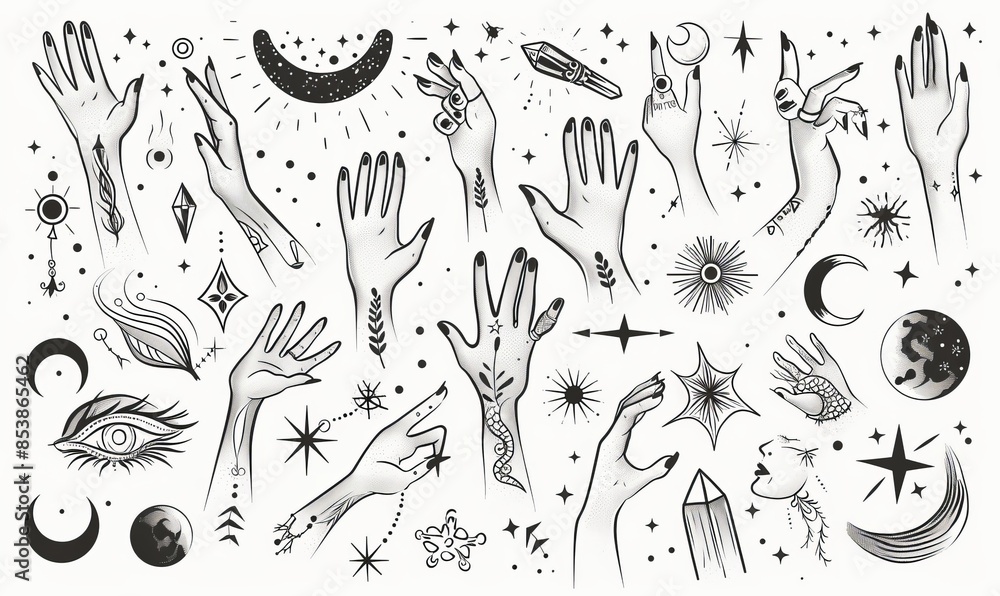 Various forms of magic, mysticism, and fortune-telling, modern ...