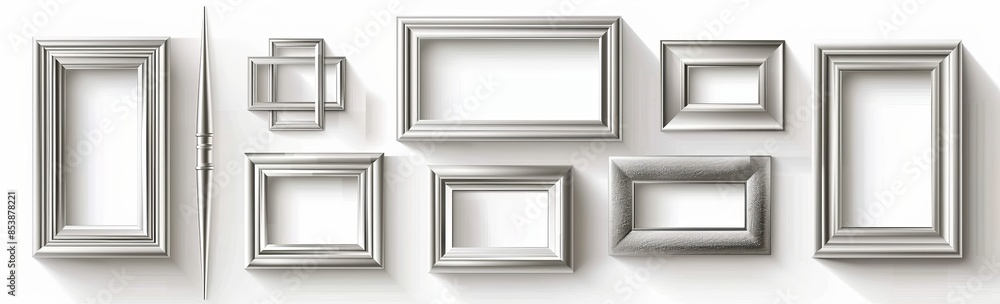 Mockup template for artwork design. Perspective positions of many ...