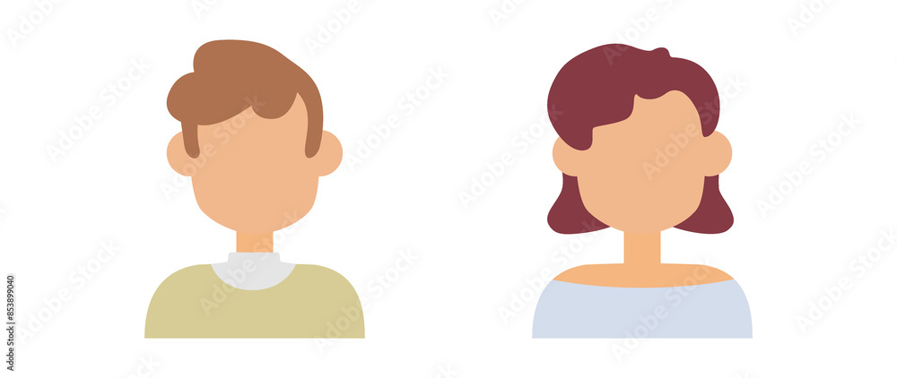 Flat illustration. Avatar, user profile, person icon, profile picture ...
