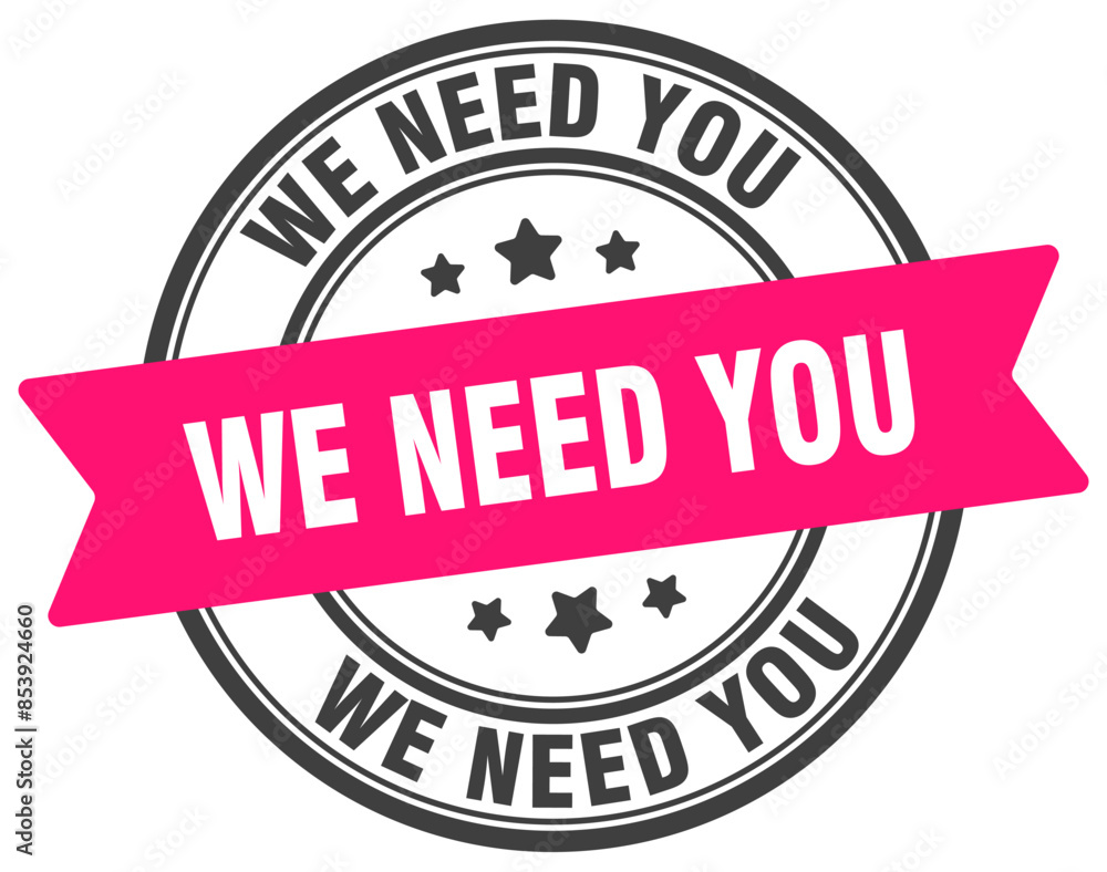 we need you stamp. we need you label on transparent background. round ...
