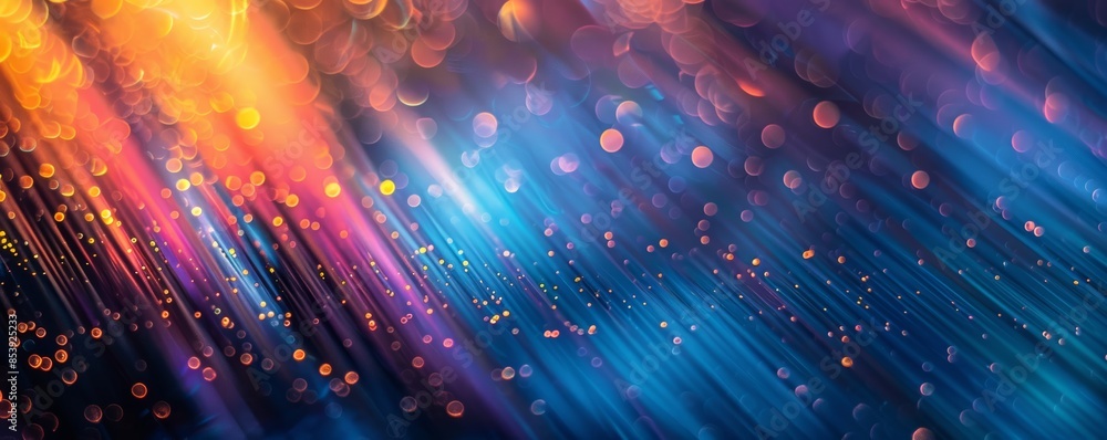 Close up of an iridescent film over exposure on a black background ...