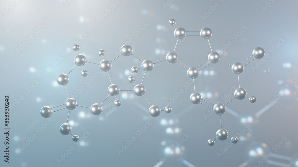 cyclic guanosine monophosphate molecular structure, 3d model molecule ...